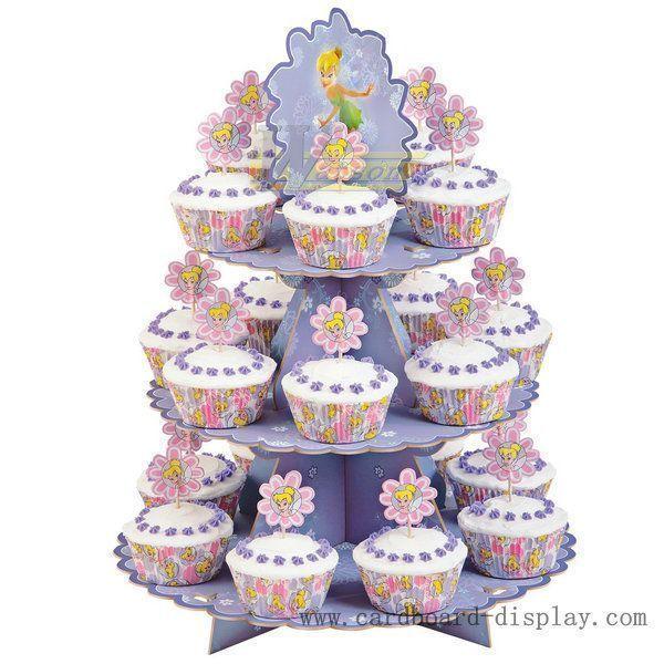3 tiers cardboard cupcake stand,corrugated paper cupcake stand, cut ...
